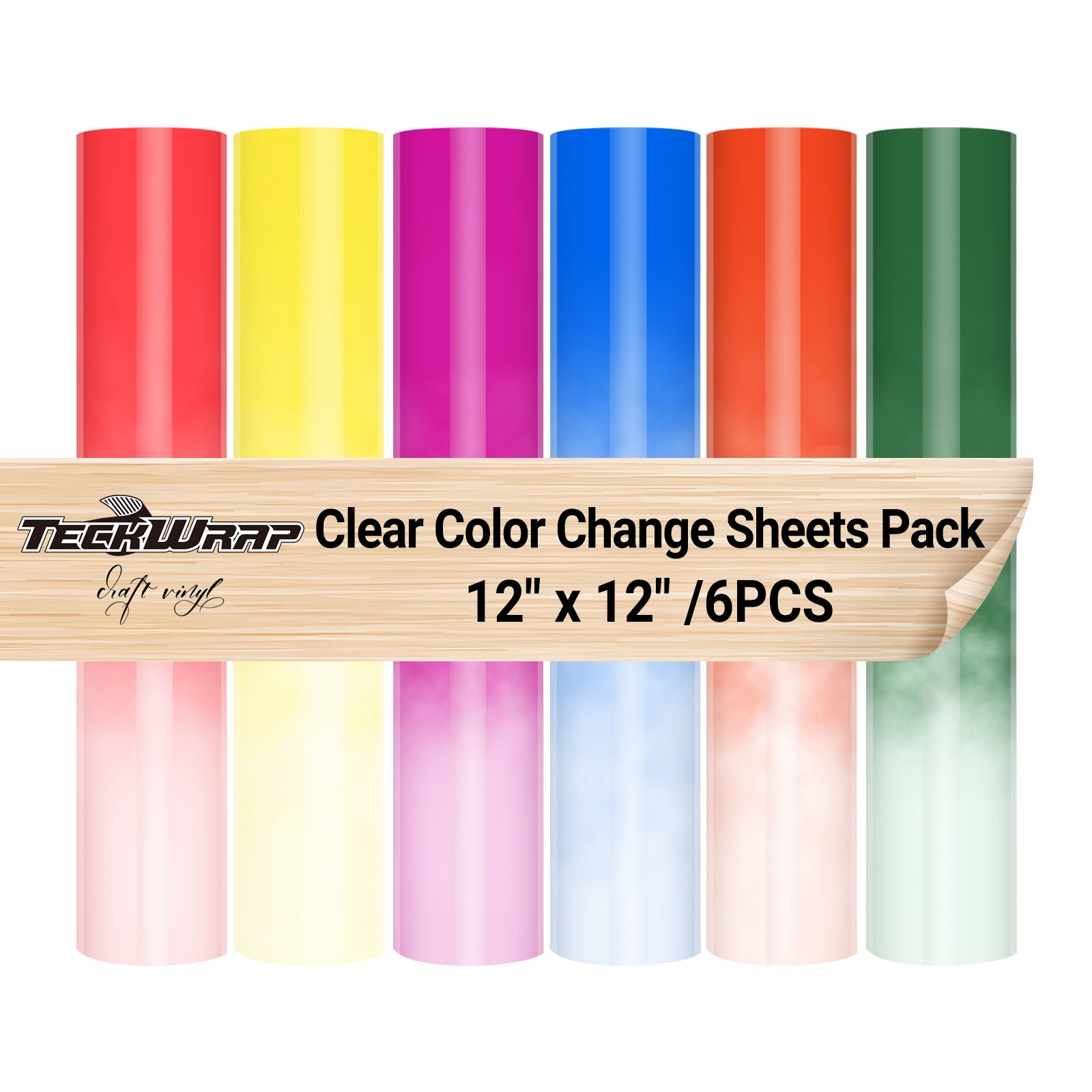 Clear Cold Color Changing Vinyl Sheets Pack ( 6 PCS) – Global-Teckwrapcraft
