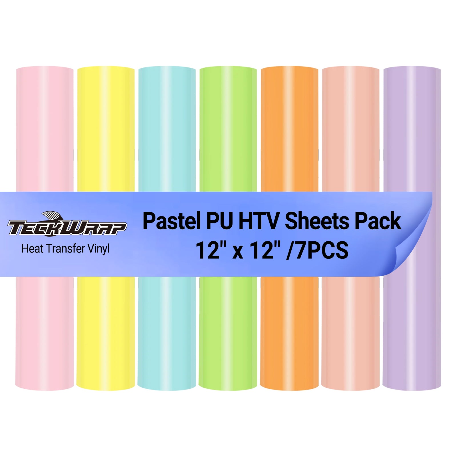Pastel PU HTV Sheets Pack (7 PCS) – Global-Teckwrapcraft