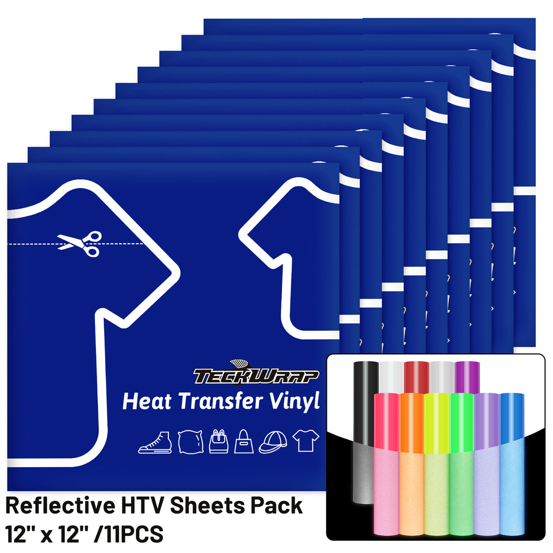 Reflective HTV Sheets Pack (11 PCS) – Global-Teckwrapcraft